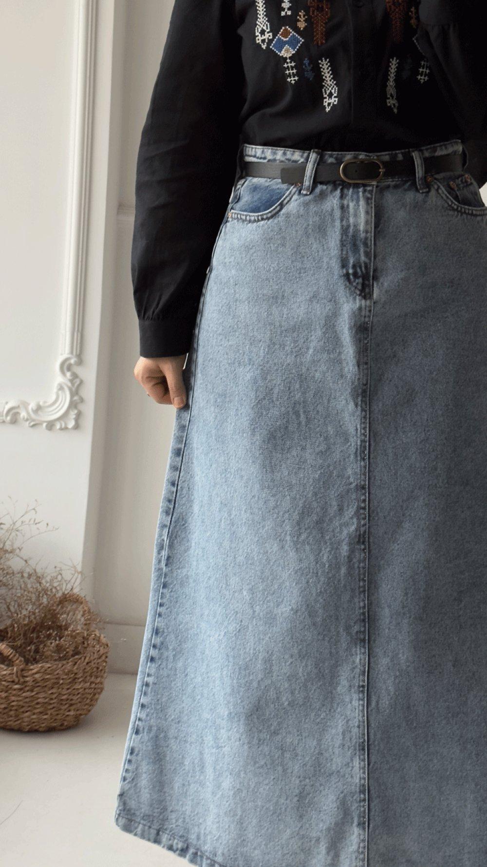 Klasik Kot Etek - Açık Mavi Modelleri En Uygun Fiyatlarla