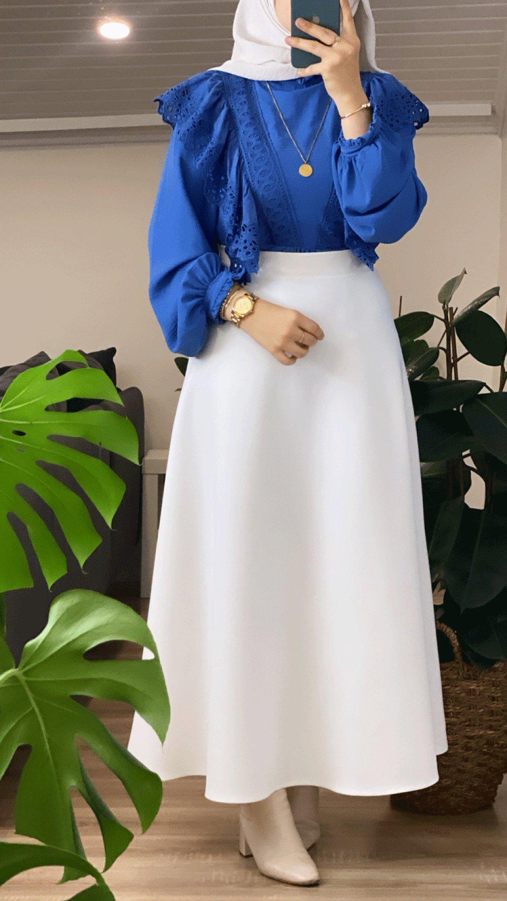 Modern Kloş Etek - Beyaz Modelleri En Uygun Fiyatlarla